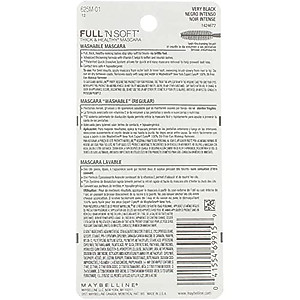 Maybelline Full 'N Soft Washable Mascara, Very Black, 0.28 fl. oz. (Pack of 3)