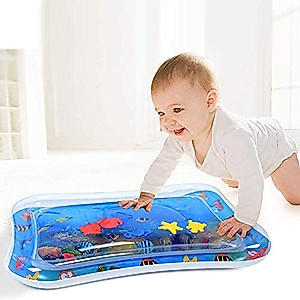 CARYWON Inflatable Tummy Time Mat Premium Baby Water Play Mat Baby Activity Center Tummy Time Water Mat Water Play Mat for Babies Promote Development Baby Gifts