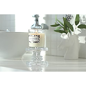 Aronica Pure Candle, Lemon Lavender Scent, 7.05oz / 200g, Cute High End Bathroom Candle with Bamboo Lid, Small Non Toxic Candle for Aromatherapy, Spring Bathroom Decor
