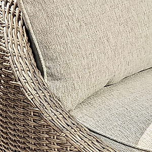 Signature Design by Ashley DANSON Swivel Lounge with Cushion, 2 Count, Light Brown