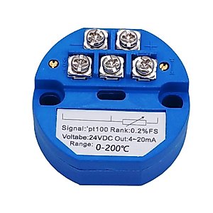TWTADE / -0~200 Celsius RTD PT100 SBW Temperature Sensor Temperature Transmitter Isolated Detector Module -0~200 Degree - 4-20MA