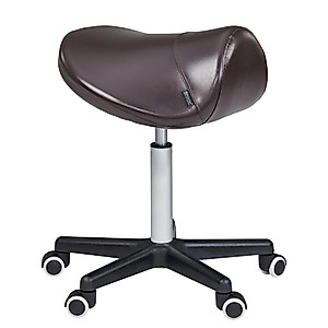 Master Massage Ergonomic Saddle Chair-Saddle Stool- Hydraulic Swivel Rolling Chair-Salon Clinical Tattoo Dentist Clinic Stool, Spas, Salons Stools, Workshop Office-Coffee