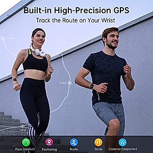 UMIDIGI Smart Watch for Android Phones Compatible with Samsung iPhone,Health and Fitness Tracker,19 Sport Modes,Built-in-GPS, Blood Oxygen(SpO2) Monitoring, 1.7" Touch Screen,Sleeping tracking-Uwatch5