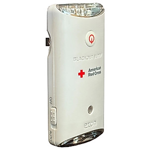 Officially Licensed American Red Cross by Eton Blackout Buddy Swivel Emergency Flashlight, Automatic Power Failure Light, LED Nightlight, Rechargeable, White