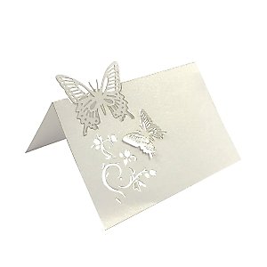 allydrew Laser Cut Wedding Table Setting Place Cards (Set of 50), Butterflies