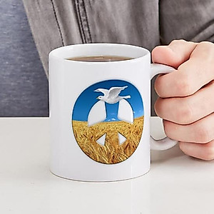 CafePress Peace In Ukraine Ceramic Coffee Mug, Tea Cup 11 oz