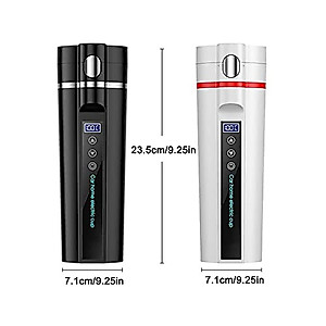 TOTMOX Car Heating Cup, Intelligent Temperature Control LCD Digital Display 450ml/15oz, Insulated Travel Coffee Mug Double Wall Vacuum Insulated Tumbler for Coffee, Tea & Drinks