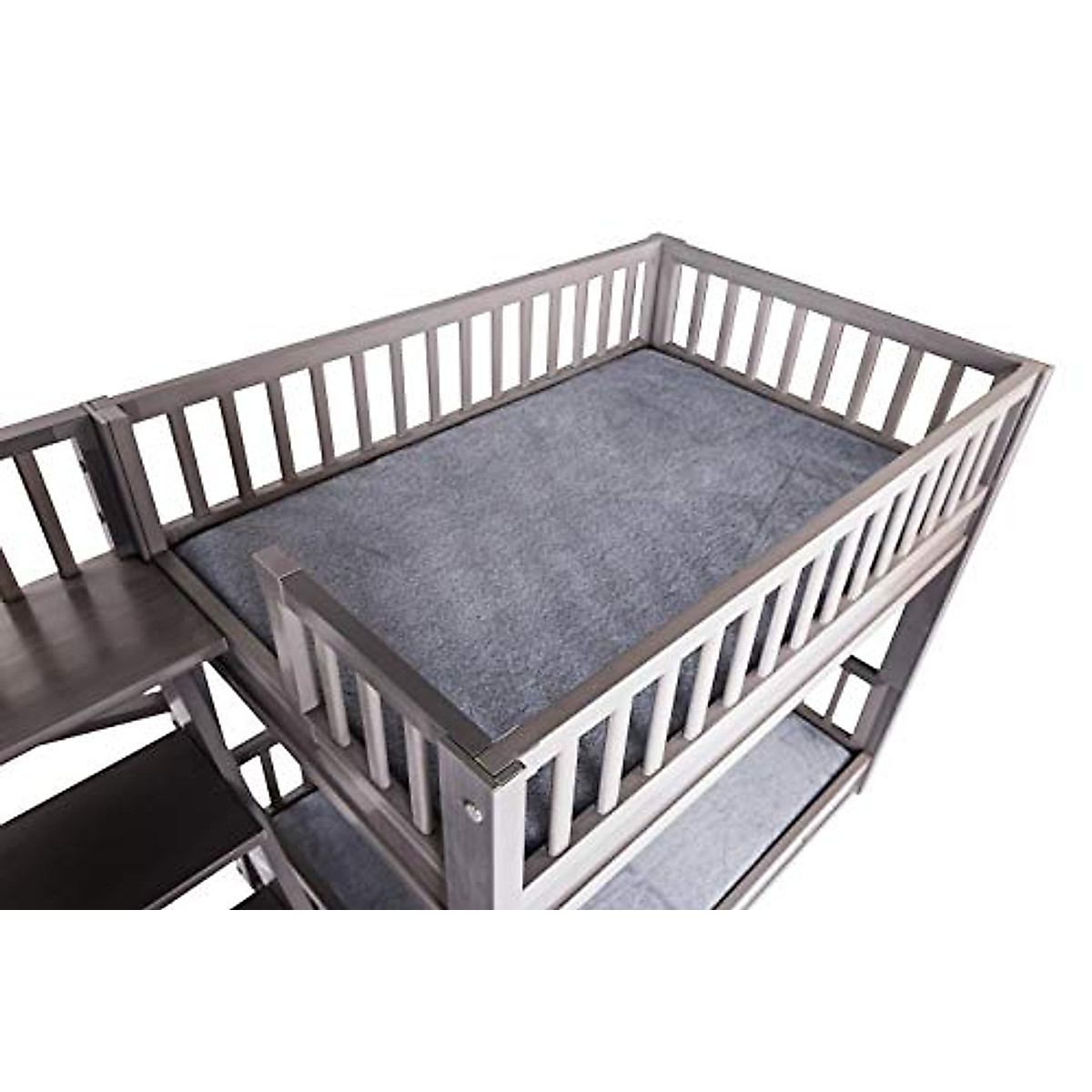 ECOFLEX® Dog Bunk Bed with Removable Cushions in Grey