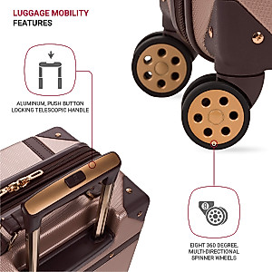 SwissGear 7739 Hardside Luggage Trunk with Spinner Wheels, Blush, Carry-On 19-Inch