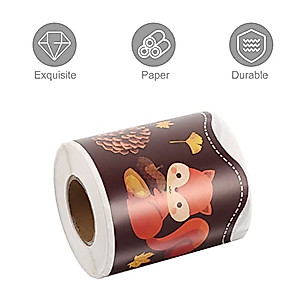 Fall Bulletin Board Borders Sticker Autumn Bulletin Trim Borders for Black Board Chalkboard Whiteboard Trim Thanksgiving Fox Borders Stickers for Classroom Office