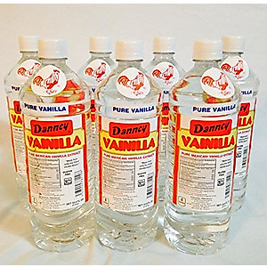 7 x Danncy Pure Mexican Vanilla Extract From Mexico 33oz Each 7 Plastic Bottle Lot Seale
