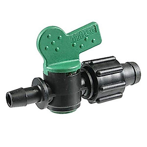 Sustainable Village Perma-Loc 5/8" Drip Tape x 8mm Barb Tubing Takeoff Adapter Valve (5 Pack) | Connect Drip Tape to Poly Tubing | Drip Irrigation Parts | Garden, Lawn, Greenhouse, Hose Supplies