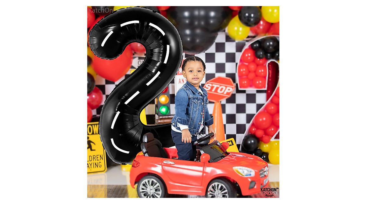 Giant Number 2 Balloon - Two Fast Birthday Decorations