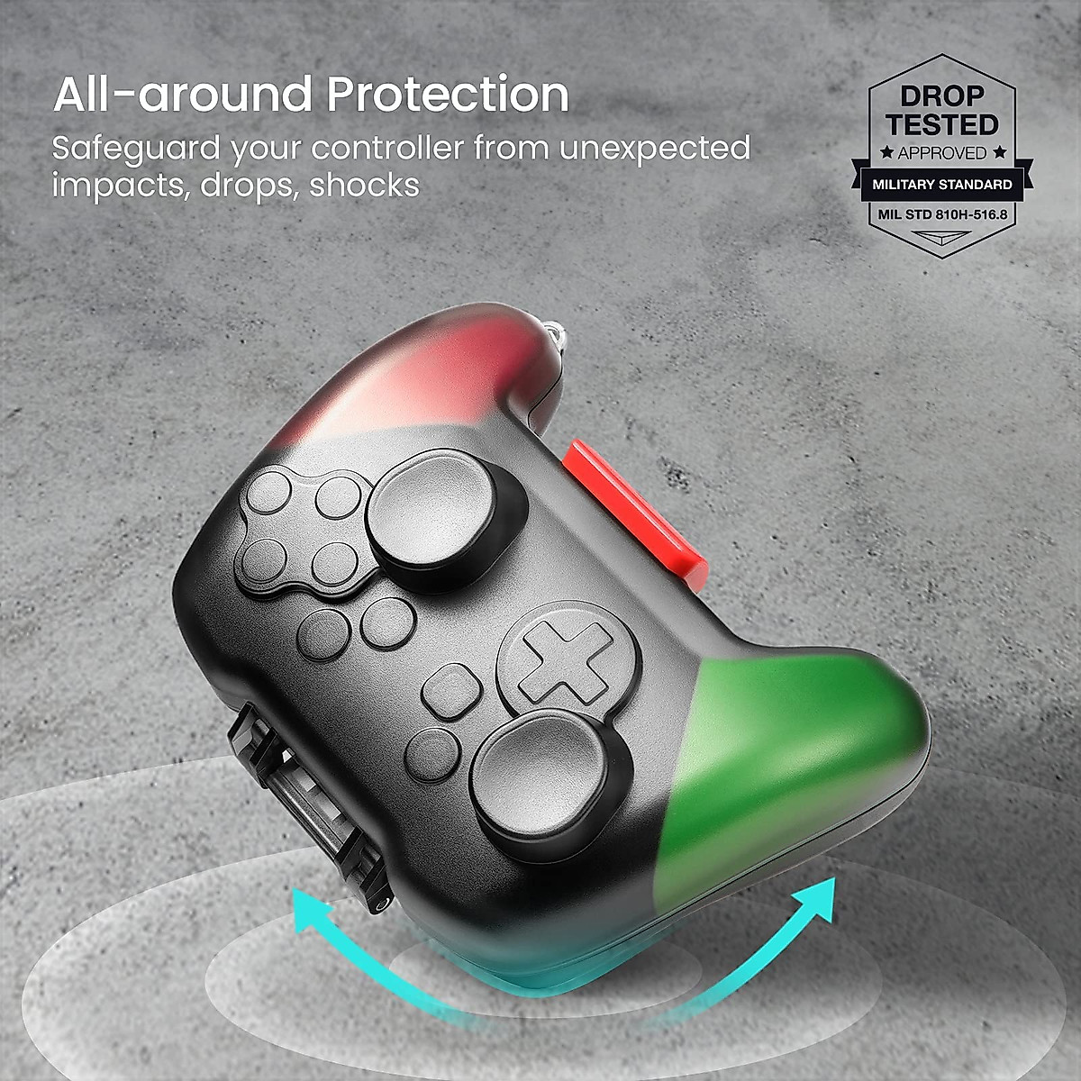 tomtoc Switch Pro Controller Case, Hard Shell Joystick Protector for Nintendo Switch OLED Pro Controller, Shock-proof, Anti-scratch, Water-resistant Switch Remote Accessory Protective Cover