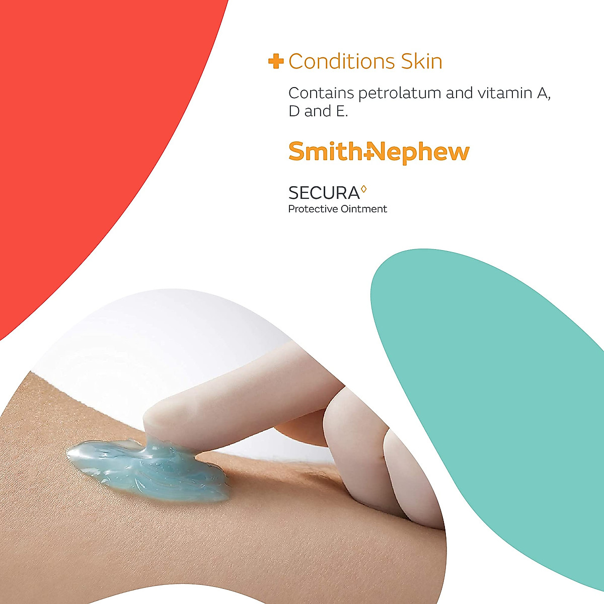 Smith+Nephew SECURA◊ Protective Ointment, Diaper Rash Ointment Tube, Dermatitis Moisturizer, Contains Vitamin A, D, and E, 2.47 Ounces