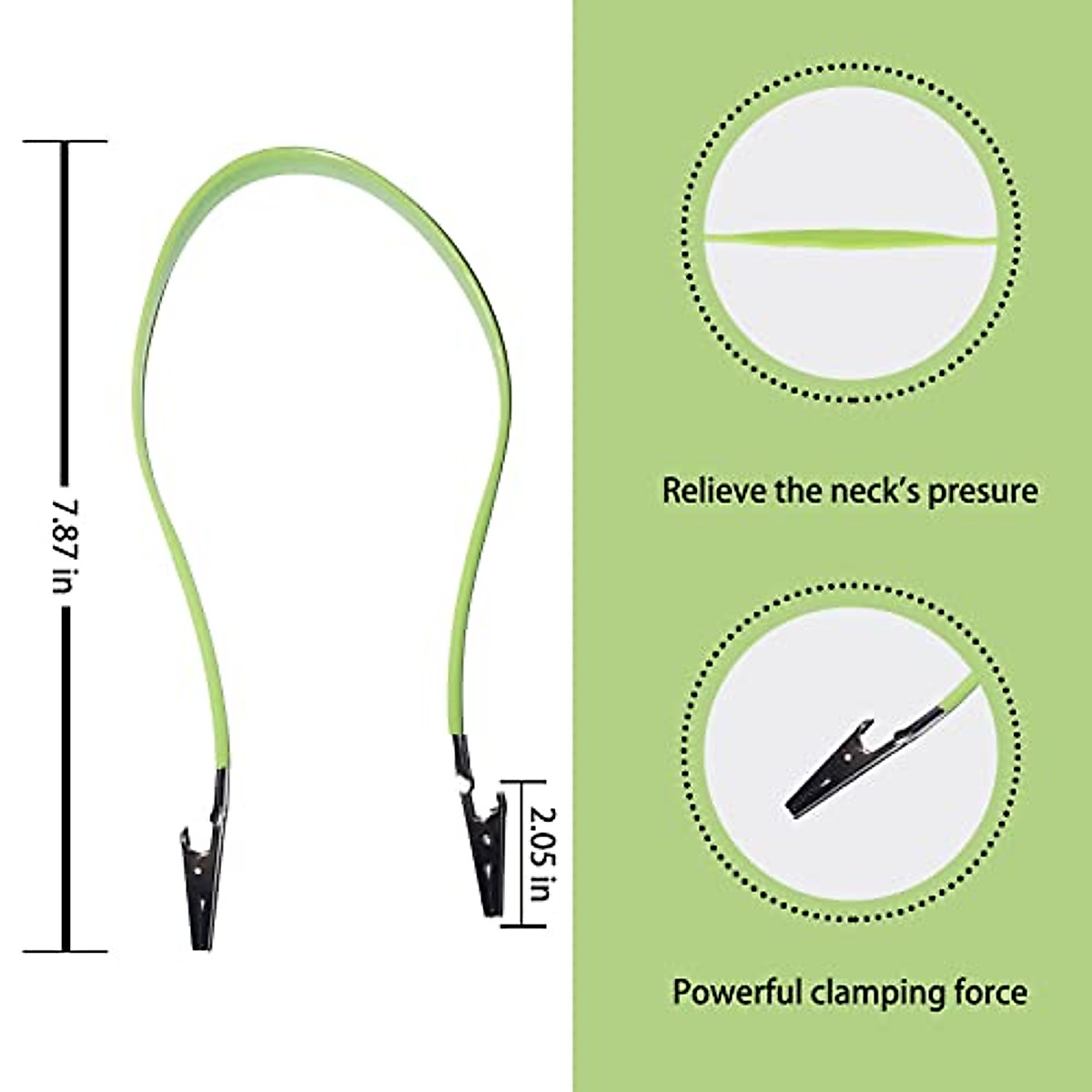 COTISEN Dental Bib Clips Metal Holder Autoclavable Silicone Chain Multiple Color Napkin Lanyard Mask Face Cover for Adults Elderly 5 PCS Set Durability Comfort Stretch Valuable Blue Purple Green