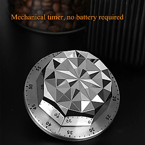Mechanical Magnetic Kitchen Timer with Countdown Timer and Loud Alarm, Stainless Steel 1 Hour Visual Timer for Home Baking, Oven and Cooking