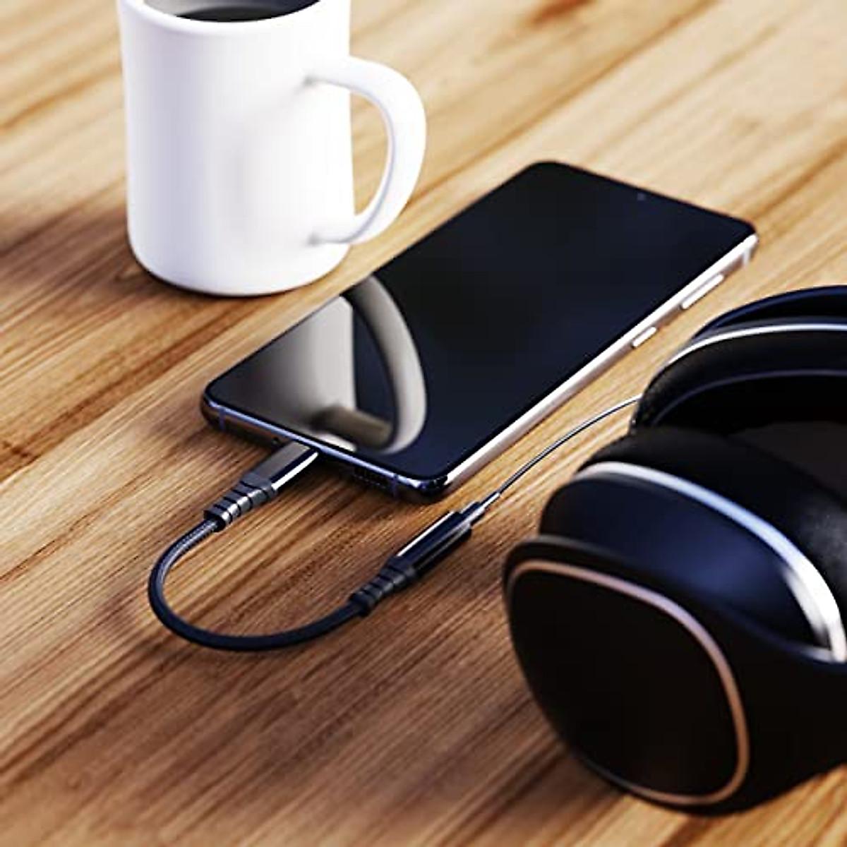 USB-C to 3.5 mm Headphone Jack Adapter,USB C to Aux Audio Dongle Cable Cord Compatible with iPhone 15,iPad Pro/mini6/air4,Samsung Galaxy S22 S21 S20 Note 20.