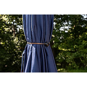 SGT KNOTS Patio Umbrella Bungee Strap Cord with Ball - Long Lasting, Highly Flexible & Durable Umbrella Tie (2 Pack, Tan)