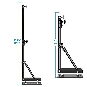 Neewer Triangle Wall Mount Arm for Photography Studio Strobe Monolight Softboxes Umbrellas Reflectors Flexible Rotation 180 Degrees Maximum Length 180 cm (Black)