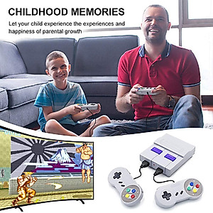 oliv Retro Game Console,Handheld Video Game Console Classic Built-in 821 Games with Controllers, Super Mini TV Classic Video Gaming Console HD Output Plug&Play Player for Kid, Adult Gift