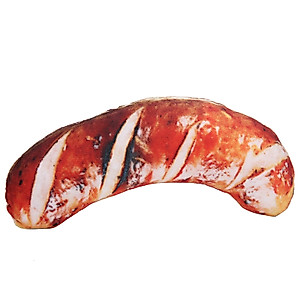 Zerodis Simulation Food Pillow, 3D Toy Cushion Pillow Plush Toy Soft Sofa Living Room Bedroom Car Decoration(Simulation Sausages)