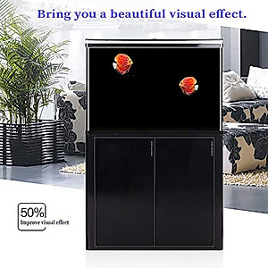 Amalong New Pure Blue and Black Background Aquarium Background Decoration 25 x 15 (inches)