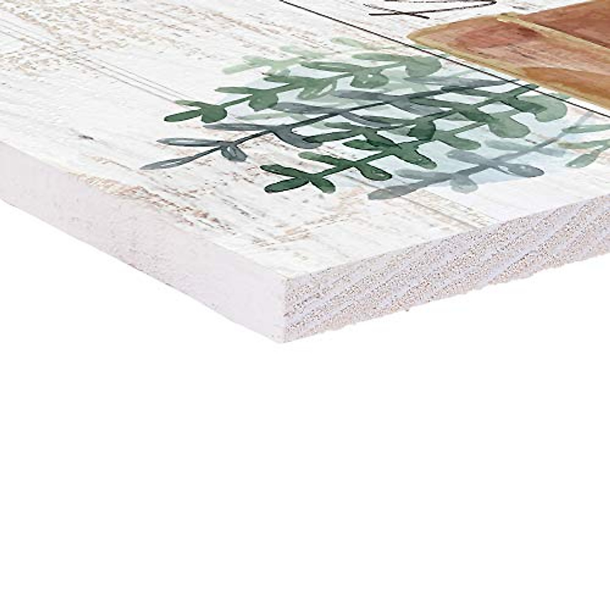 P. Graham Dunn Whitewash 7 x 7 Inch Wood Pallet Wall Hanging Sign, Today I Choose Joy Plant