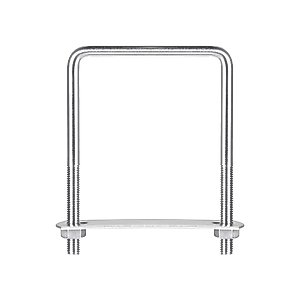 uxcell Square U-Bolts, 3 Sets 83mm(3.27") Inner Width 120mm Length M8 304 Stainless Steel U Clamp Bolt with Nuts and Plates, for Boat Trailer