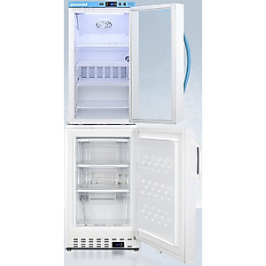Accucold ARG3PV-ADA305AFSTACK Stacked Combination of ARG3PV Automatic Defrost Vaccine Refrigerator with ADA305AF Manual Defrost Vaccine Freezer, Hospital Grade Cords with Green Dot Plugs
