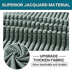 Turquoize 3 Piece Sofa Covers for 2 Cushion Couch Sofa Slipcover Soft Couch Cover for Dogs-Washable Sofa Furniture Covers with 2 Individual Cushion Covers (2 Cushion Sofa, Dark Cyan)