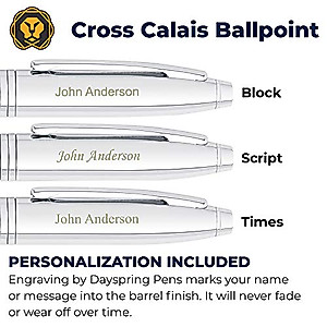 Dayspring Pens Cross Pen | Personalized Graduation Gift Pen - Cross Calais Ballpoint Pen with Grad Emblem on Clip. Engraved/Personalized with name or message in 1 day