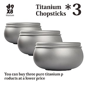 Airtight storage container with lid, airtight and waterproof containers - all made of pure titanium - keep content fresh and dry (1)
