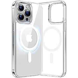 TORRAS Magnetic Clear for iPhone 13 Pro Case, Compatible with MagSafe, Never Yellow, Military Grade Drop Tested, Protective Slim Thin Case for iPhone 13 Pro Phone Case, 6.1", Clear