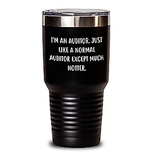 Funny Auditor Gifts from Mom to Her Auditor Friend, Unique Tumbler on Mother's Day - I'm An Auditor. Just Like A Normal Auditor Except Much Hotter.