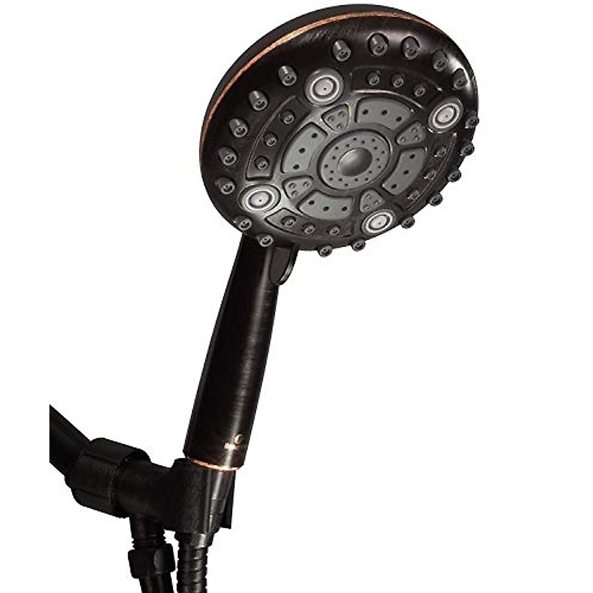 Aquarius Mist Handheld Oil Rubbed Bronze Shower Heads with Handheld Spray and Hose (Extra Long) Spa Grade High Pressure Showerhead wand With 6 Spray Settings – Adjustable Mount Holder & Teflon Tape