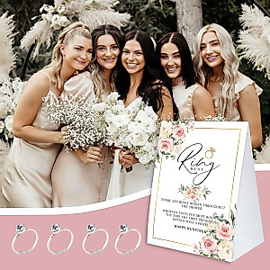 Bridal Shower Ring Game, Ring Hunt Bridal Shower Game 30 fake rings, bridal shower decorations, wedding games, bachelorette party games for guests - RH04