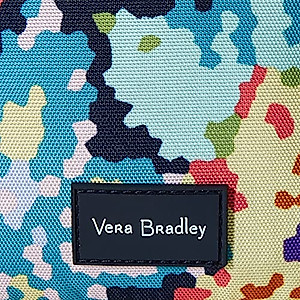 Vera Bradley Women's Recycled Lighten Up Reactive Convertible Belt Bag Sling Crossbody Bag, Happy Blooms Cross-Stitch, One Size