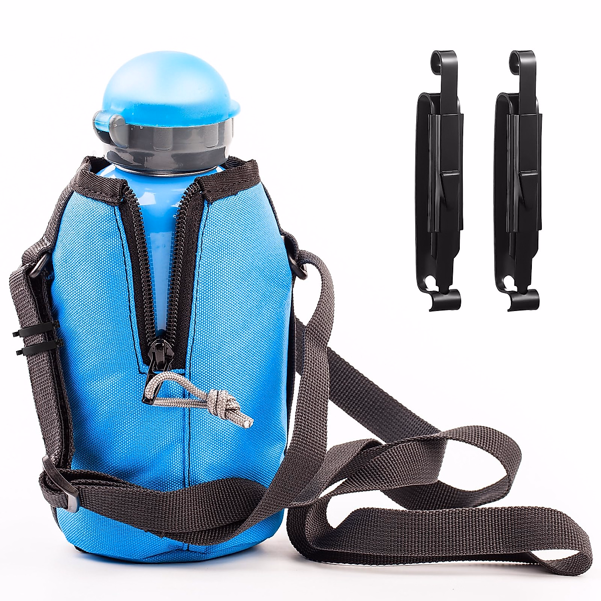 Yuxung 20 Pcs Metal Keepers Adapter Clip Belt Slides Strap Clip Holder Reusable Metal Connecting Clip for Belt Kettle Sling Bag Backpack Big Slots, Black