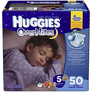 Huggies Overnites Diapers, Size 5, 50 Count