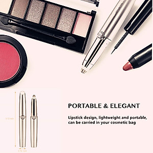 Rechargeable Eyebrow Hair Removal For Women, MMCAT Painless Electric Eyebrow Trimmer Epilator, Ladies Eyebrow Razor Shaver For Eyebrow Hair Remover With LED Light (Rose Gold)