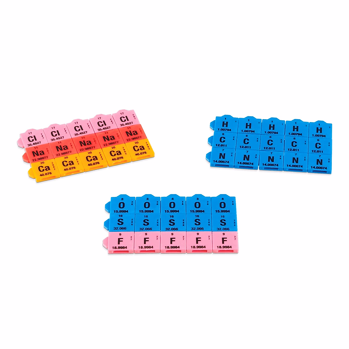 hand2mind Connecting Color Tiles Periodic Table For Kids Ages 10-13, Learn About Elements And Chemistry At Home, Tiles Have Atomic Number, Symbol, Weight, And Electron, Homeschool Supplies (163 Tiles)