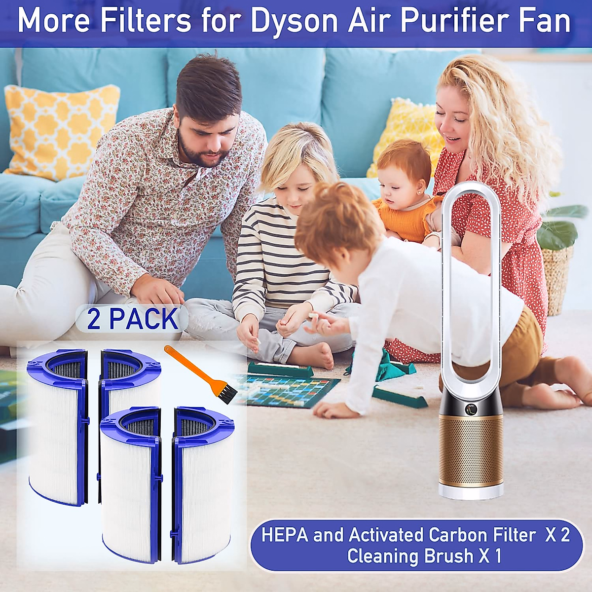 2 PACK Filter Replacement for Dyson TP06 HP06 PH01 PH02 HP07 TP07 HP09 TP09, Part # 970341-01