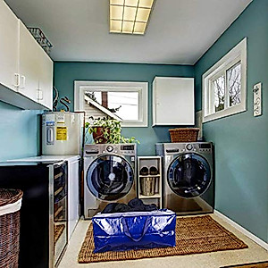 VENO 12 Packs Heavy Duty Large Storage Moving Bags Bundles, 6 Packs of Large Moving Bags with Strap and 6 Packs Oversize Moving Storage Bags