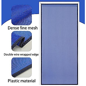 Screen Door Bug Screen for Doorway Mosquitero para puertas French Door Screen Pet Screen Door Temporary Screen Door Door net (Purple,W x L:100x210cm(39×82inch))