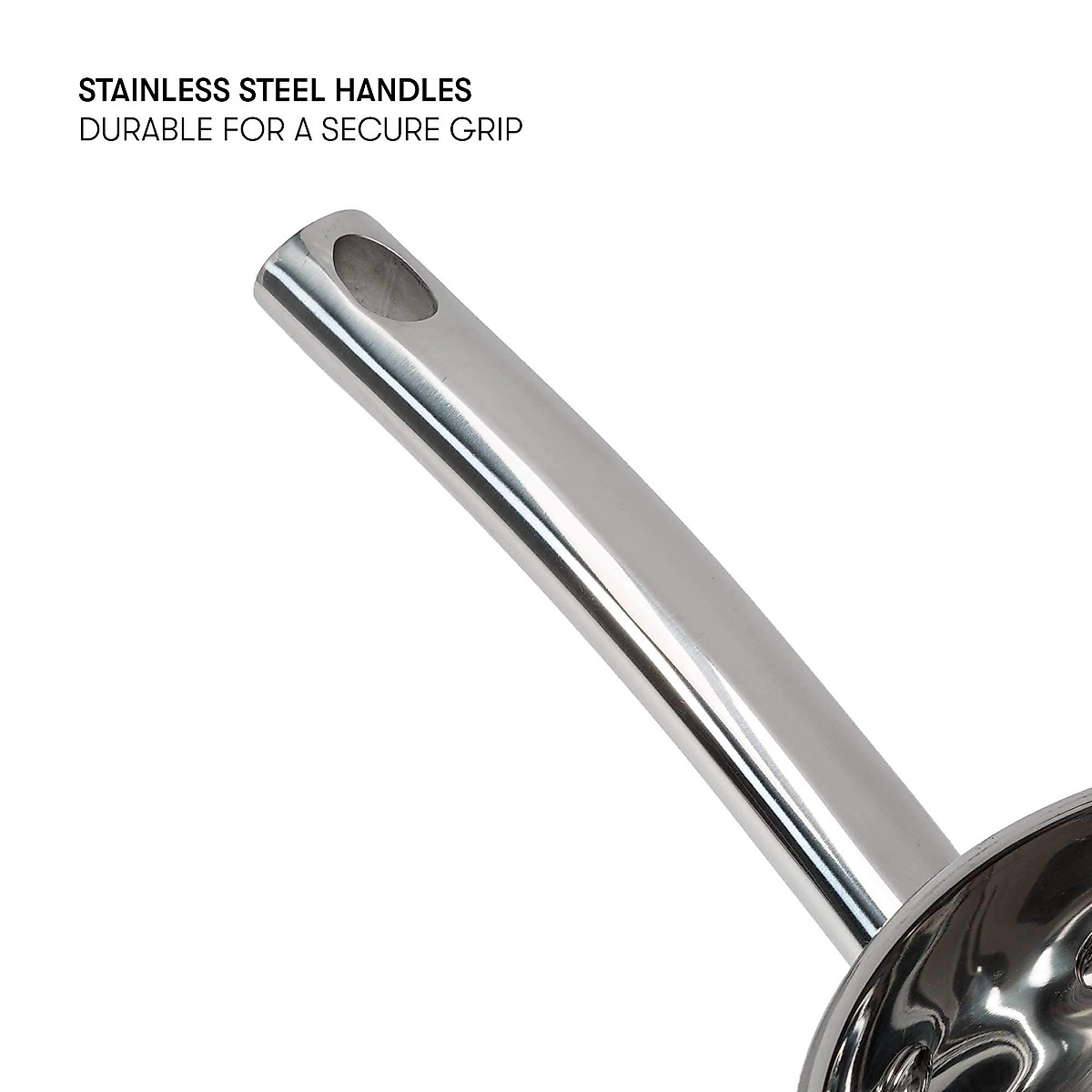 Cooking Light Stainless Steel Saucepan, Classic Belly Shape Cookware, Dishwasher and Oven Safe Pots and Pans, 3 Quart