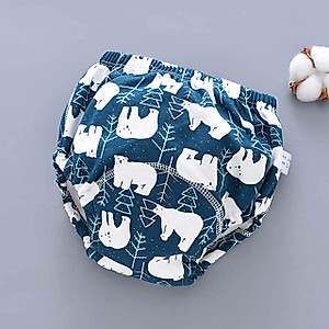 BIS New Baby Training Pants 6 Layers, Cotton Potty Training Pants, Training Underwear for Baby Boys and Girls Over 15 Months Old, Diapers Training Pants Toddler, Assorted Printed Cute Designs, Blue