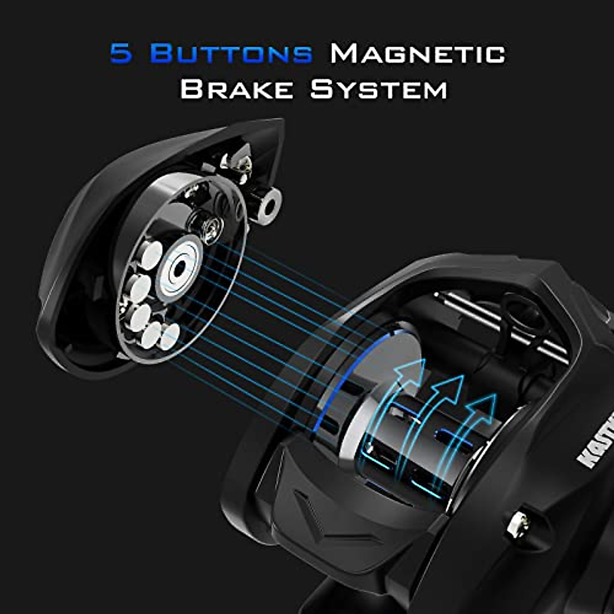 KastKing Verus Baitcasting Fishing Reel, New Assassin Version, Only 5.4 oz. Carbon Fiber Frame & Side Covers, Carbon Fiber Drag System & 11+1 Double Shielded Ball Bearings, 8.1:1 Gear Ratio