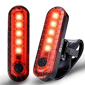 BLITZU Cyborg 168H Bike Headlight and 168T 120T Bicycle Taillight Bundle. Bike Lights Front and Back for Night Riding. Best Bike Accessories for Adult Bikes.