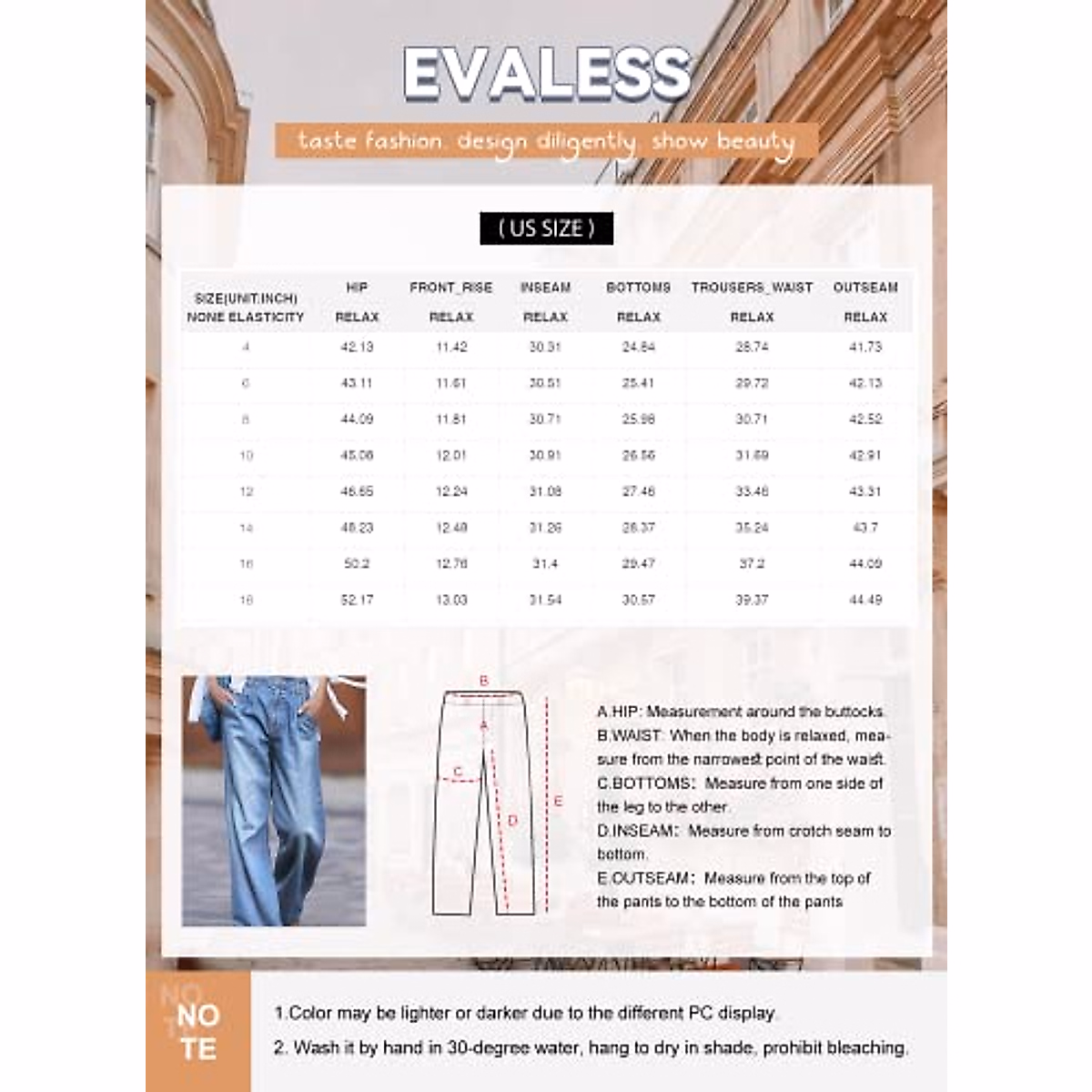 EVALESS Womens Fashion Wide Leg Jeans Boyfriend High Waist Baggy Jeans Summer Loose Y2K Streetwear Denim Pants Blue 12